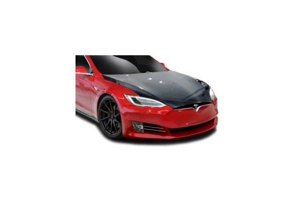 Capo tesla model s facelift oem-style fibra carbono